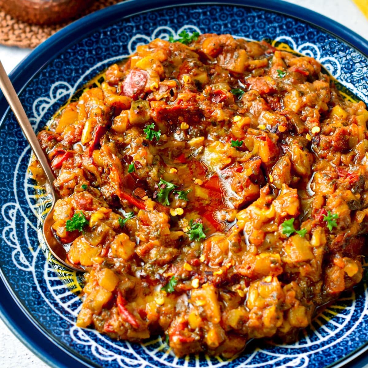 Zaalouk (Moroccan Eggplant Dip) - Sweet As Honey